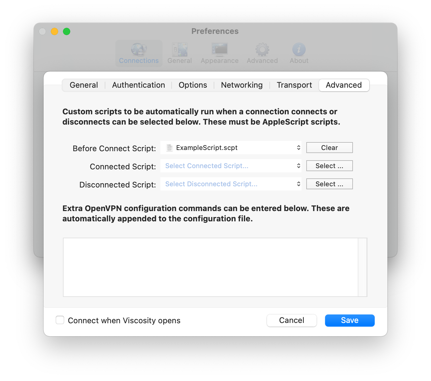 Running AppleScripts When Connected Disconnected SparkLabs